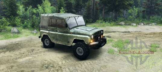 Bumper and wheel UAZ for Spin Tires