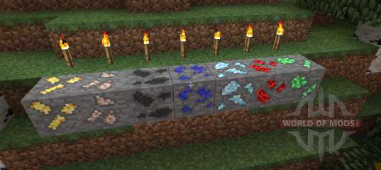 Realistic Ores [16x][1.8.8] for Minecraft