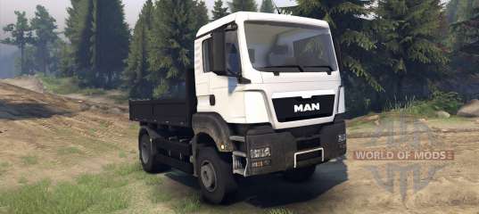 MAN TGS Little Flatbed for Spin Tires