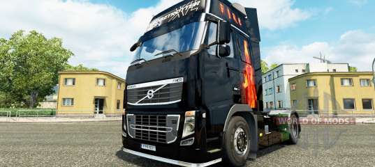Fire skin for Volvo truck for Euro Truck Simulator 2