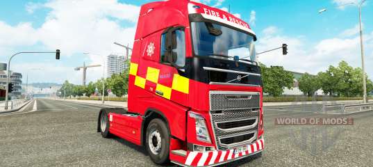 Skin Fire & Rescue at Volvo trucks for Euro Truck Simulator 2
