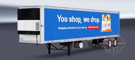 Skin Tesco on the semitrailer-the refrigerator for American Truck Simulator