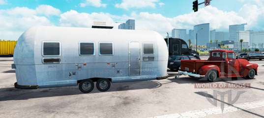 Airstream trailer in traffic for American Truck Simulator