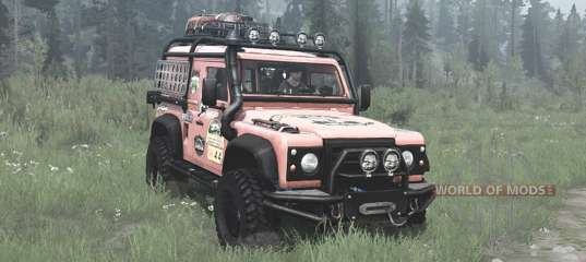 Land Rover Defender 90 Station Wagon expedition for MudRunner