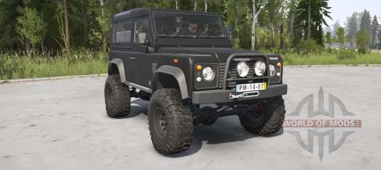Land Rover Defender 90 Station Wagon black for MudRunner