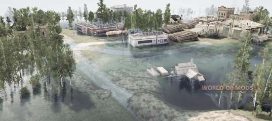 Flooded town for MudRunner