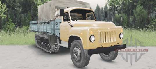 GAZ-53 half-track v2.0 for Spin Tires