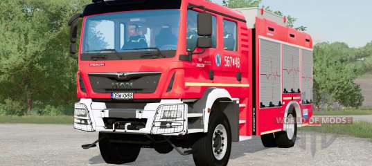 MAN TGM 13.290 4x4 Fire Truck for Farming Simulator 2017