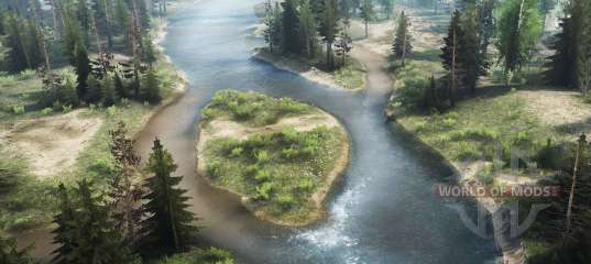 High steep bank for MudRunner