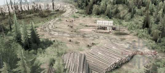 Waterfall in Rocks for MudRunner