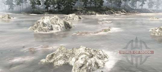 Waterfall in Rocks for MudRunner