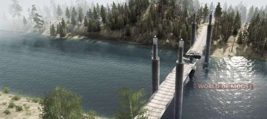 Mountain, river, Lenin and firewood for MudRunner