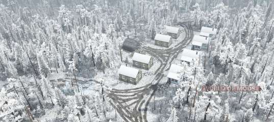 Forest Game. Variant 3: Winter time for MudRunner