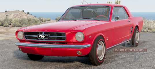 Ford Mustang Carmine Red for BeamNG Drive